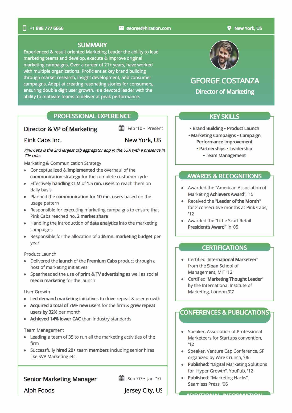 Online Resume Builder by Hiration | 150+ Resume Templates