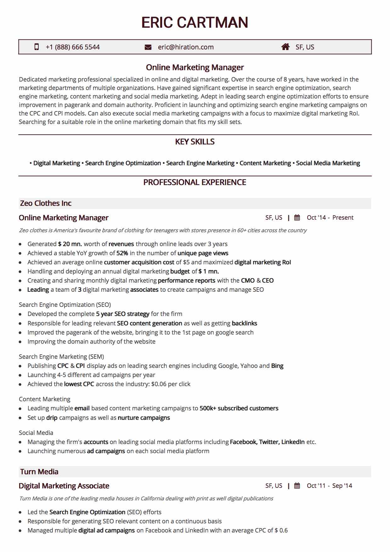 Best Free Resume Templates with Examples [2020]