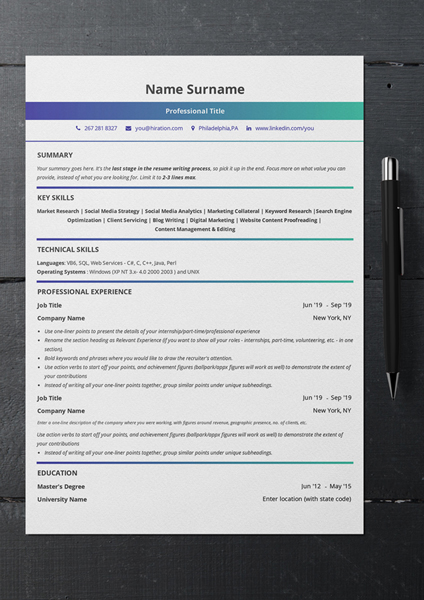 Online Resume Builder by Hiration | 150+ Resume Templates